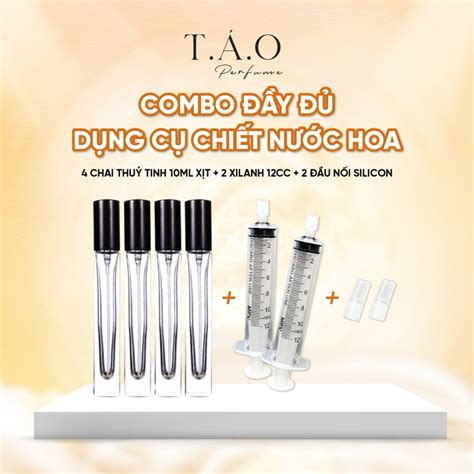 Combo dụng cụ chiết nước hoa mỹ phẩm đầy đủ có cả chai thuỷ tinh và dụng cụ chiết Shopee Việt Nam