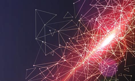 Abstract Polygonal Colorful Background With Connected Dots And Lines Connection Structure