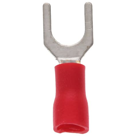 20 Red Insulated Fork Spade Wire Connector Electrical Crimp Terminal 18