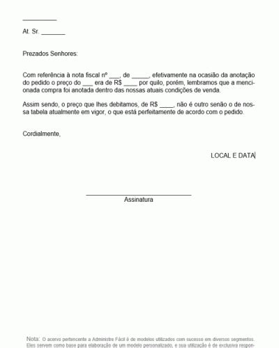Modelo De Carta Resposta A Uma Reclamação Modelo Simples