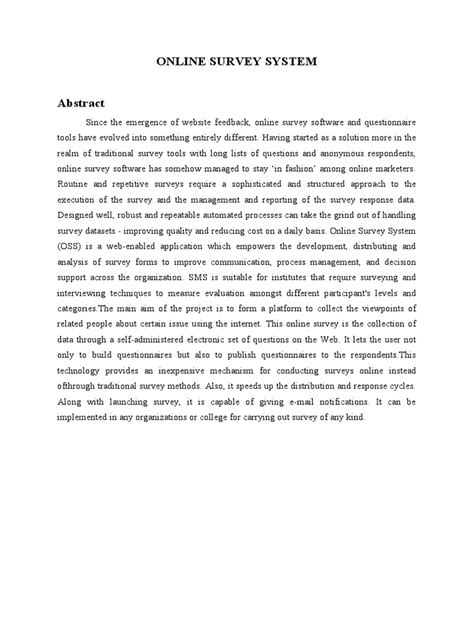 Survey System Pdf Php Survey Methodology