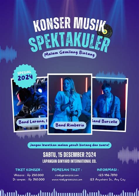 Gratis Desain Contoh Konser Canva