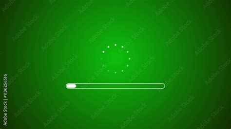 Minimalist Loading Screen With Progress Bar And Circular Animation On Teal Gradient Background