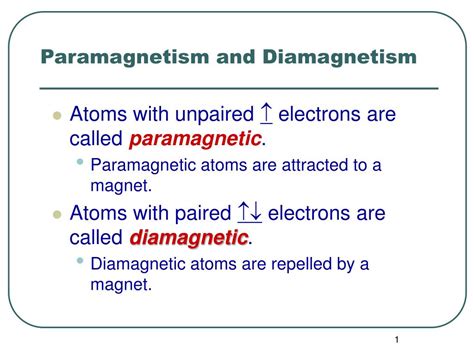 Diamagnetic Electron Configuration