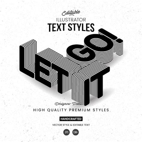 Premium Vector 3d Perspective Text Style