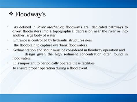 Design Of Flood Control Structures Ppt Geography Science
