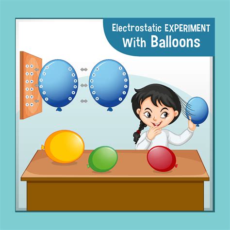 Electrostatic Science Experiment With Scientist Girl 3488861 Vector Art