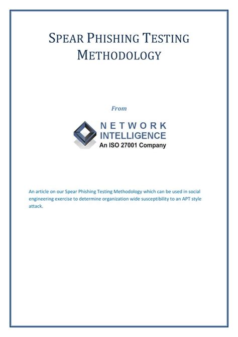 Spear Phishing Methodology Pdf
