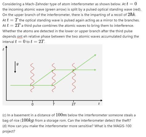 Solved Considering A Mach Zehnder Type Of Atom