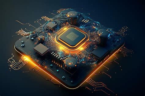 Premium Photo Cpu Chips Circuit Board Processor And Microchips Inside Computer Generative Ai