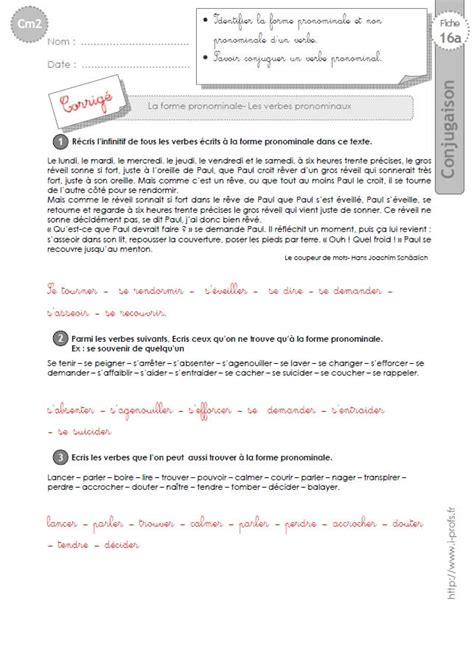 Les Verbes Pronominaux Exercices Ce Hot Sex Picture Hot Sex Picture