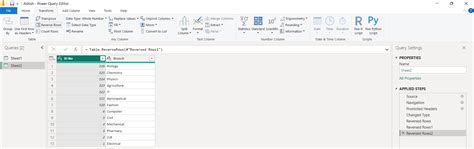 How To Remove Count And Reverse Rows In The Power Query Editor
