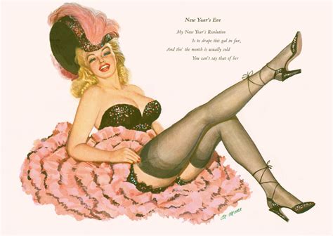 The American Pin Up Al Moore New Years Eve January 1952 Esquire