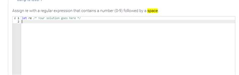 Solved Assign Re With A Regular Expression That Contains A