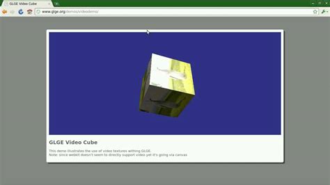 Webgl Video Textures In Glge Youtube