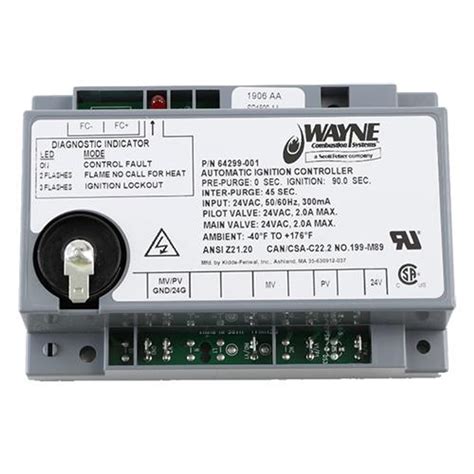 Wayne Combustion 64299 001 Ignition Control