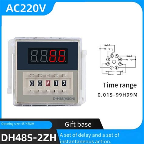Dh48s 2zh Led Digital Timer Relay Module 8 Pin Timer Delay Device 0 01s