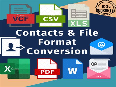 Format Conversion Between Pdf Csv Vcf Vcard Excel Word Image