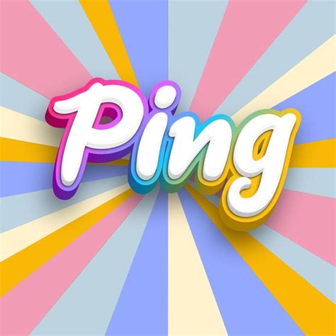 Premium Photo Ping Cute Text Effect Photo Typography With Background