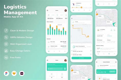 20modern Logistics App Ui Designs Xd Psd Figmasketch