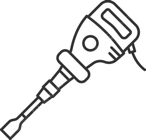 Paving Breaker Linear Icon Web Construction Tool Construction Vector Web Construction Tool