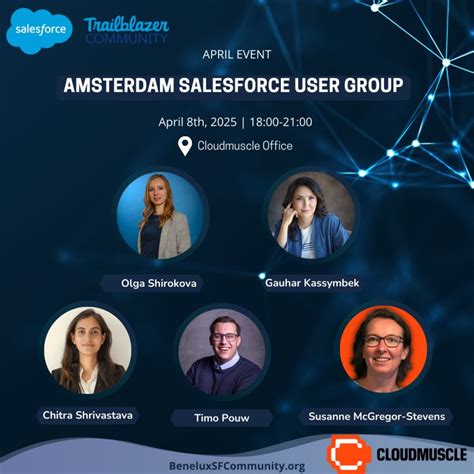 Amsterdam Salesforce User Group April Event Amsterdam User Group Salesforce