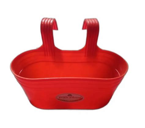 Red 8mm Rectangular Plastic Hanger Pot For Home Size 12inch At ₹ 60