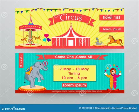 Website Header Or Banner For Circus Stock Illustration Illustration