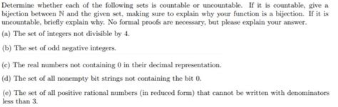 solved determine whether each of the following sets is