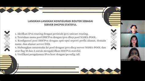 Kelompok 5 Si4607 Materi Statefull Ipv6 Assignment Method Dhcpv6