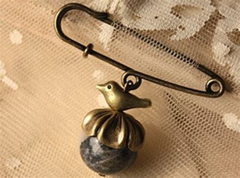 Safety Pin Brooch Vintage Brass Brooch 5pcs Raw Brass Etsy