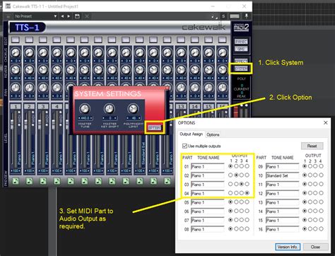 Output 3 Different Midi Tracks To Separate Audio Tracks Cakewalk By
