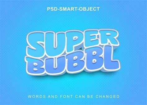 Premium Psd Psd Super Bubbl Text Effect