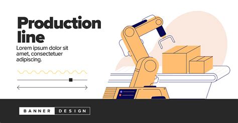 제품 라인 컨셉 그림입니다 인공지능 흰색 배경에 고립된 평면 벡터 일러스트레이션입니다 가상 비서 산업용 로봇팔에 대한 스톡 벡터 아트 및 기타 이미지 Istock