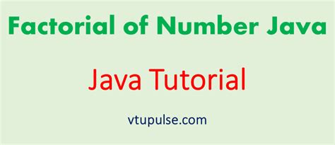 Java Program To Find Factorial Of Number