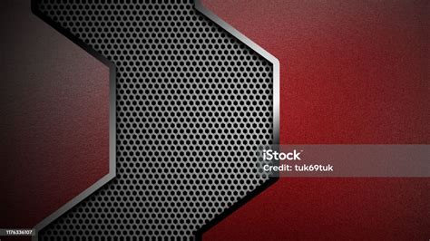 3d 그림 재료 디자인 빨간색과 검은 색 탄소 섬유와 크롬 프레임 금속 배경 0명에 대한 스톡 사진 및 기타 이미지 0명 3차원 형태 강철 Istock