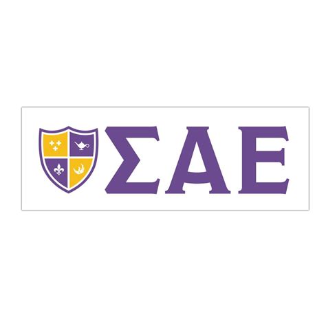 Sigma Alpha Epsilon Greek Letters Over Name Sticker Greek Gear
