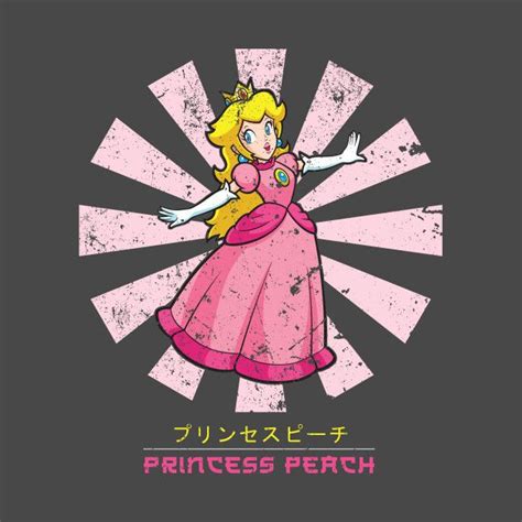 Princess Peach Retro Japanese Super Mario Princess Peach T Shirt