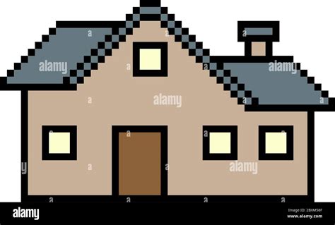 Vector Pixel Art House Isolated Stock Vector Image And Art Alamy