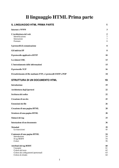 Linguaggio Html Spiegazione Docsity