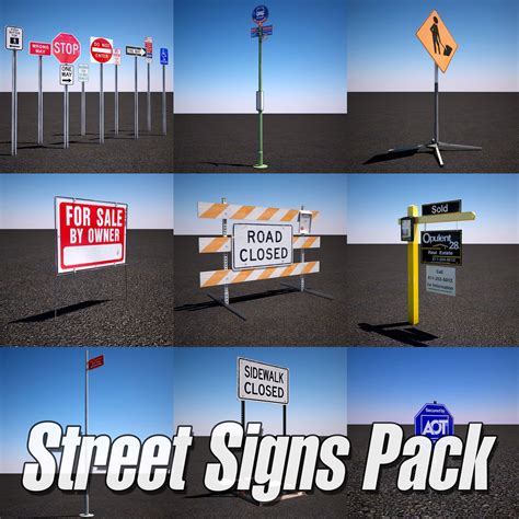Street Signs 3d Models Download Free3d