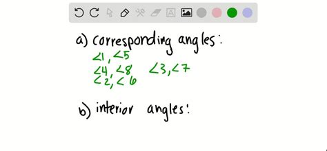 Refer To The Figure Below And Identify Each Of The Following A Corresponding Angles B