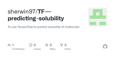 Github Sherwin97 Tf Predicting Solubility To Use Tensorflow To Predict Solubility Of Molecules