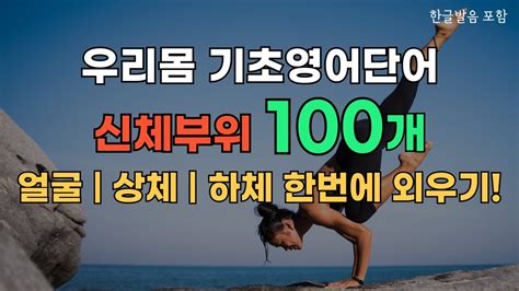 84 생활영어단어 신체부위 영어 100개 우리몸 영어로 외우기 듣기만하세요 기초영어 흘려듣기 초급영어 Youtube