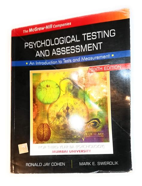 Psychological Testing And Assessment An Introduction To Tests And Measurement Sixth Edition