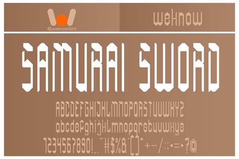 Samurai Sword Font By Weknow · Creative Fabrica