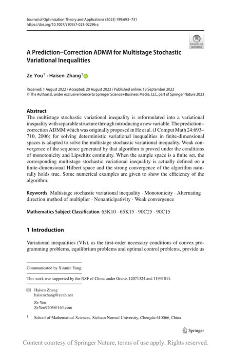 A Prediction Correction Admm For Multistage Stochastic Variational Inequalities