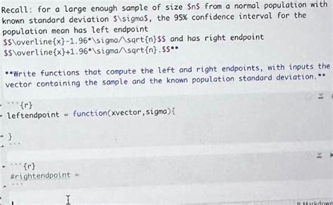 Solved Recall For A Large Enough Sample Of Size N S From A