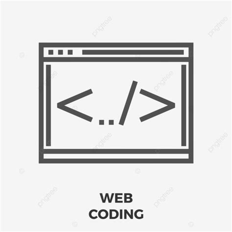 Web Coding Line Icon Object Site Clip Art Vector Object Site Clip