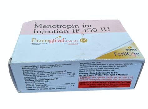 150iu Menotropin Injection Packaging Type Box Dose As Directed By The Physician At Rs 1787
